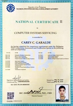 Computer Systems Servicing NC2 - GaraldeTech - Tesda Accredited School